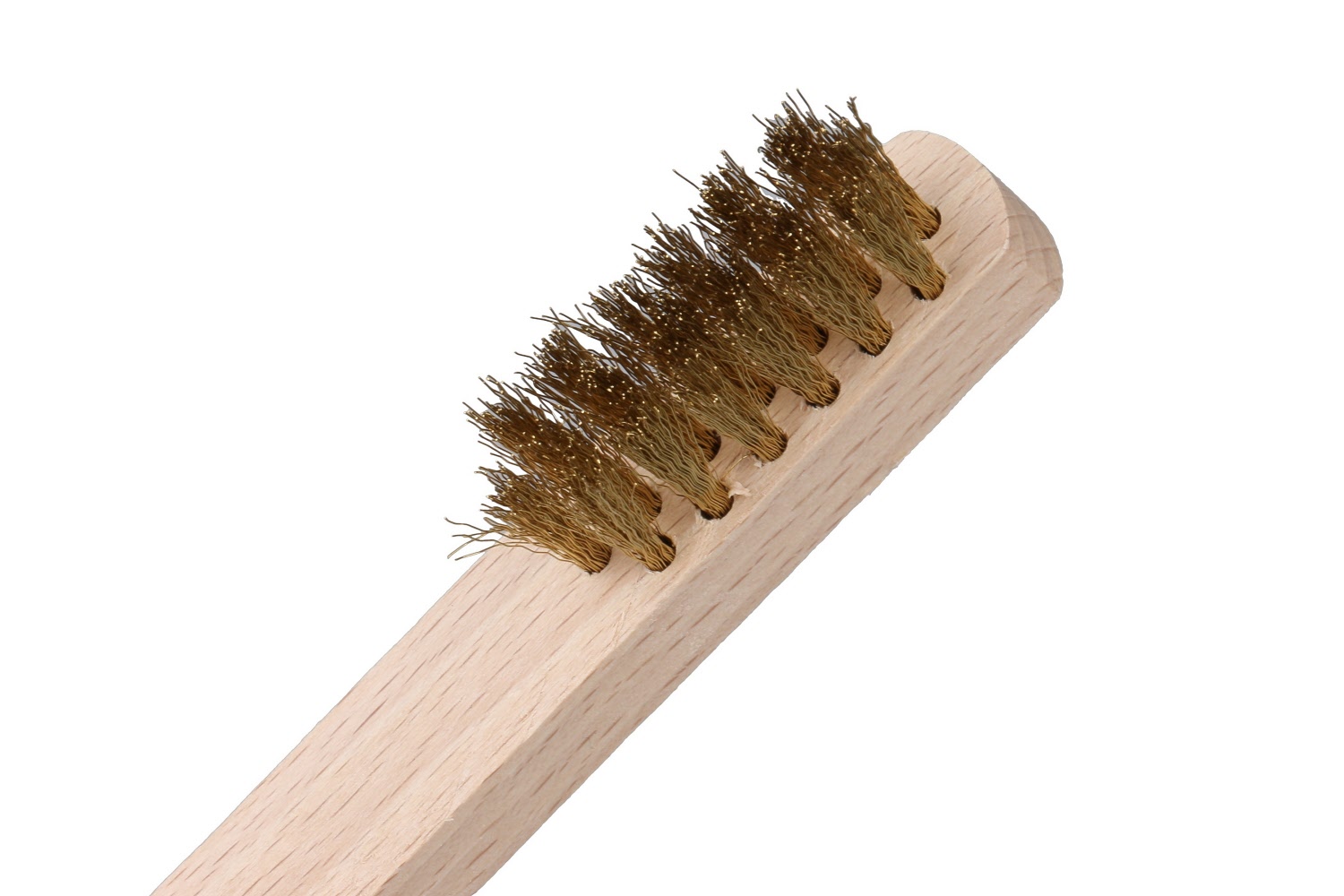 Messing suède borstel klein (mini) | suedeborstels | schoen-onderhoud.nl